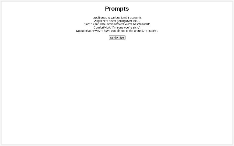 Prompts ― Perchance Generator