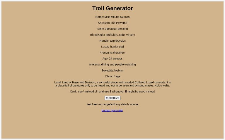 Troll Generator