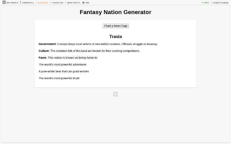 Fantasy Nation Generator
