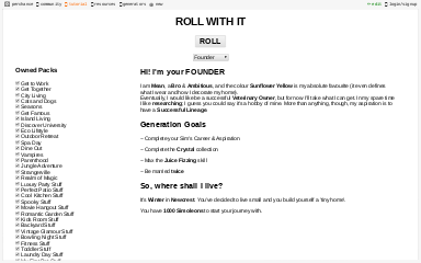 ROLL WITH IT ― Perchance Generator