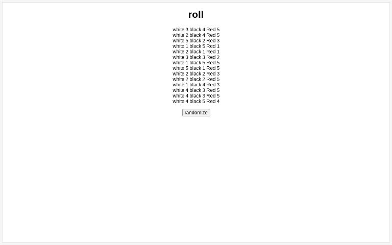 roll ― Perchance Generator