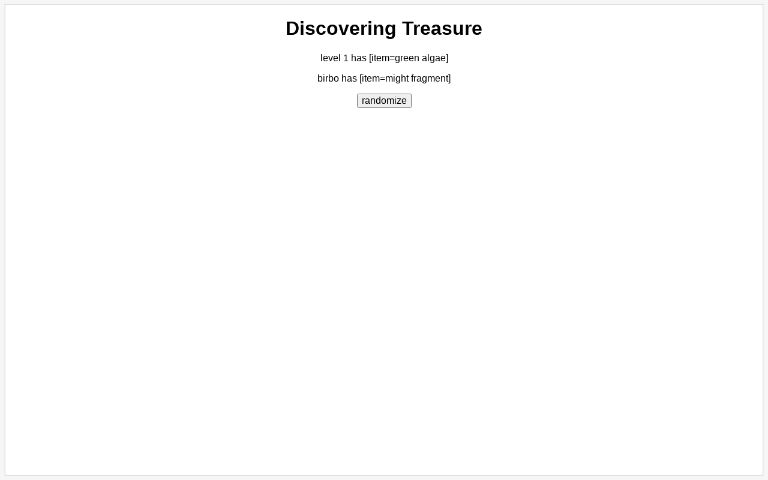Discovering Treasure ― Perchance Generator