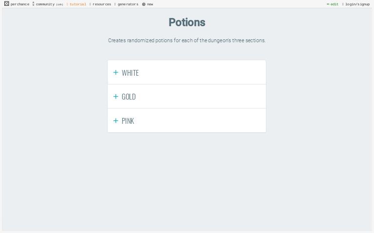 Potions ― Perchance Generator