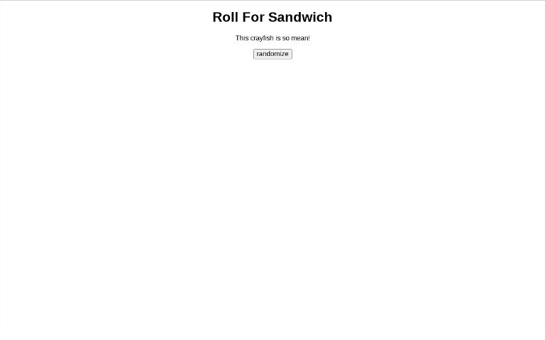 Roll For Sandwich ― Perchance Generator