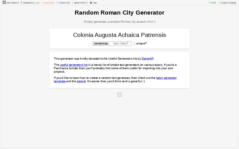Random Roman City Generator