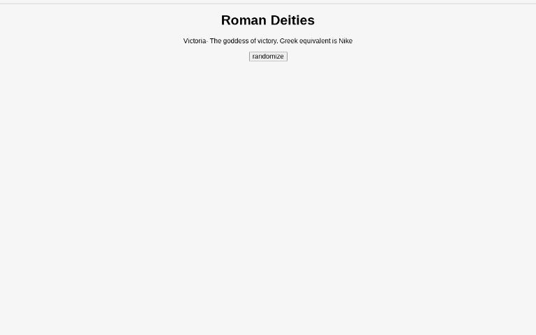Roman Deities ― Perchance Generator