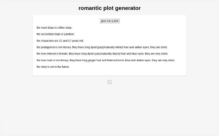 romantic plot generator