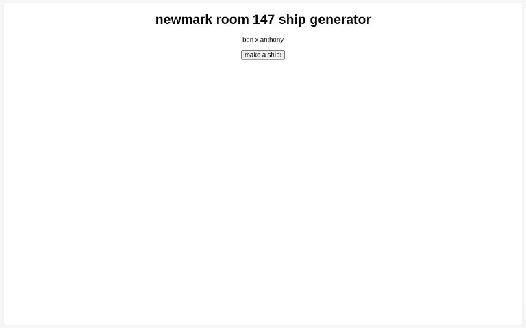 newmark room 147 ship generator