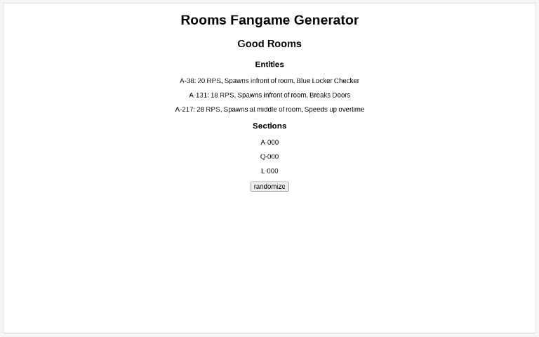 Rooms Fangame Generator