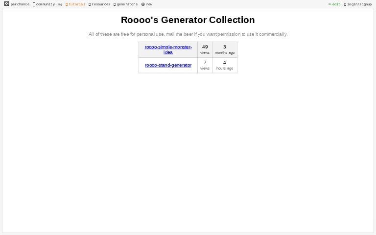 Roooo's Generator Collection