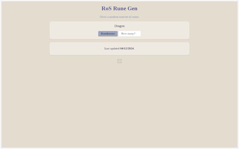 RoS Rune Gen ― Perchance Generator