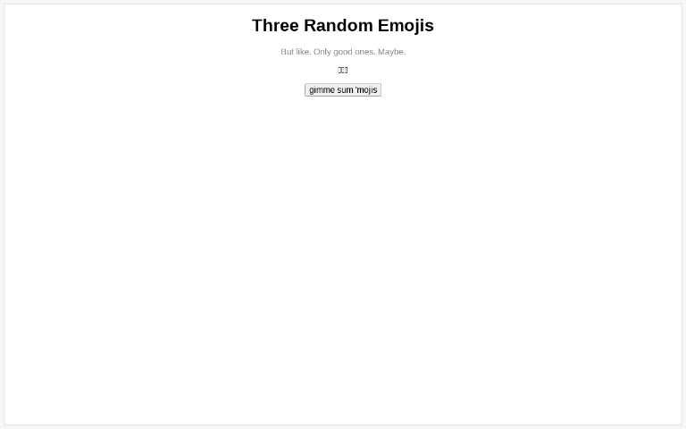 Three Random Emojis ― Perchance Generator
