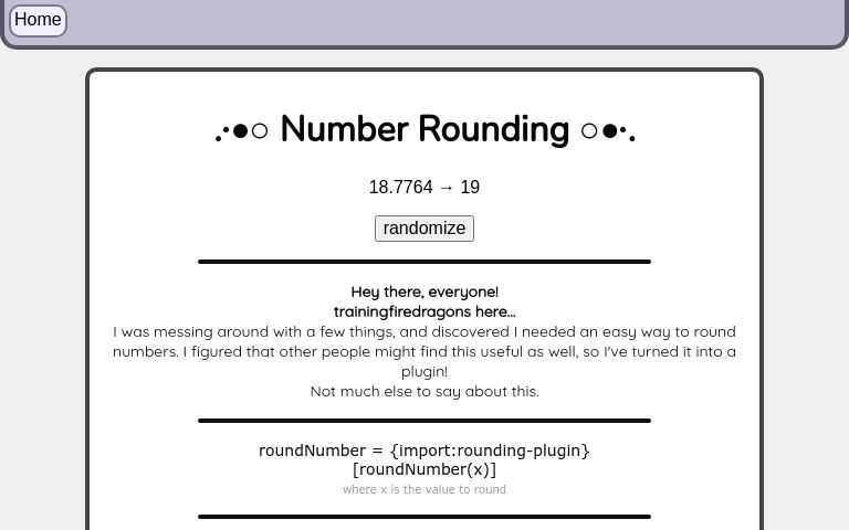 .∙• Number Rounding •∙. ― Perchance Generator