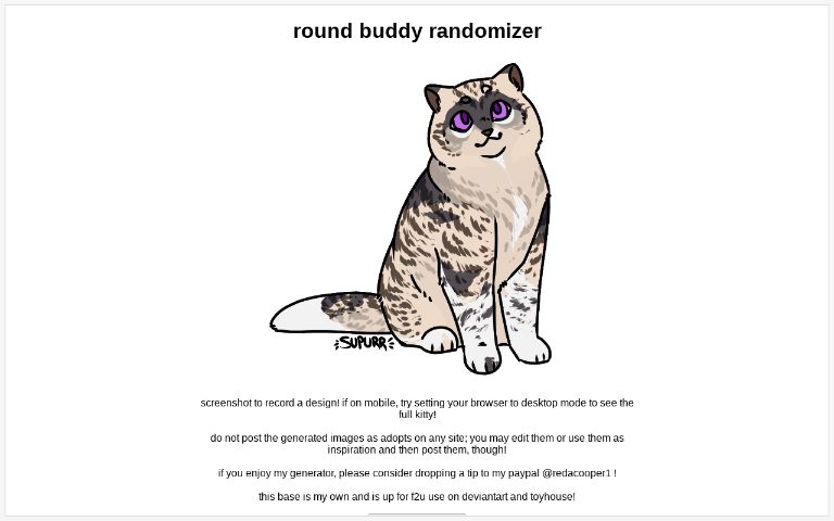 round buddy randomizer ― Perchance Generator