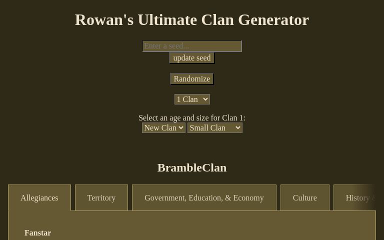Rowan's Ultimate Clan Generator