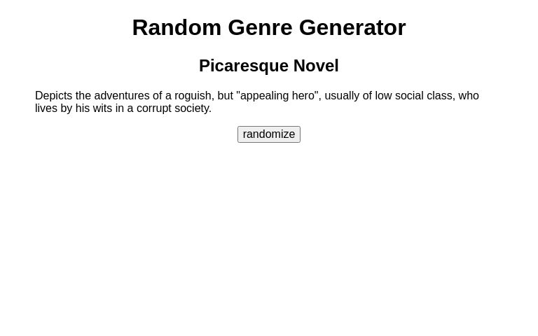Random Genre Generator