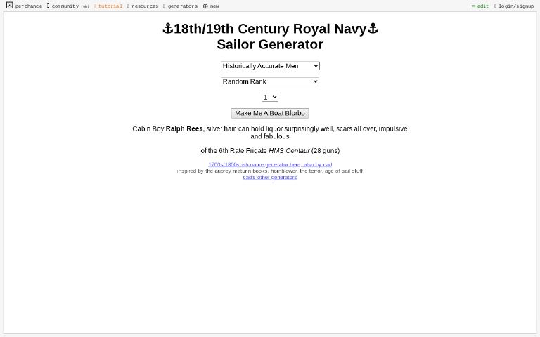 ⚓18th/19th Century Royal Navy⚓Sailor Generator