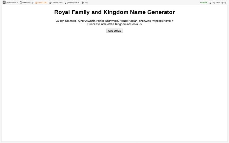 royalfamilyandkingdomnameswow ― Perchance Generator