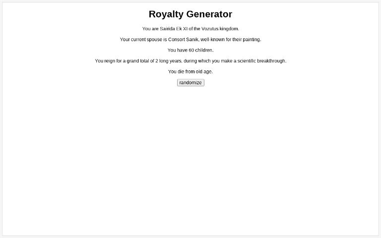 Royalty Generator