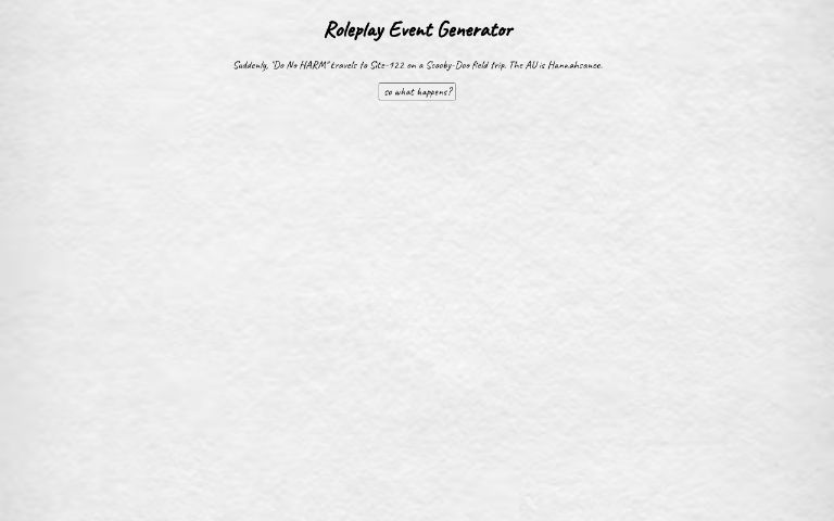 Roleplay Event Generator