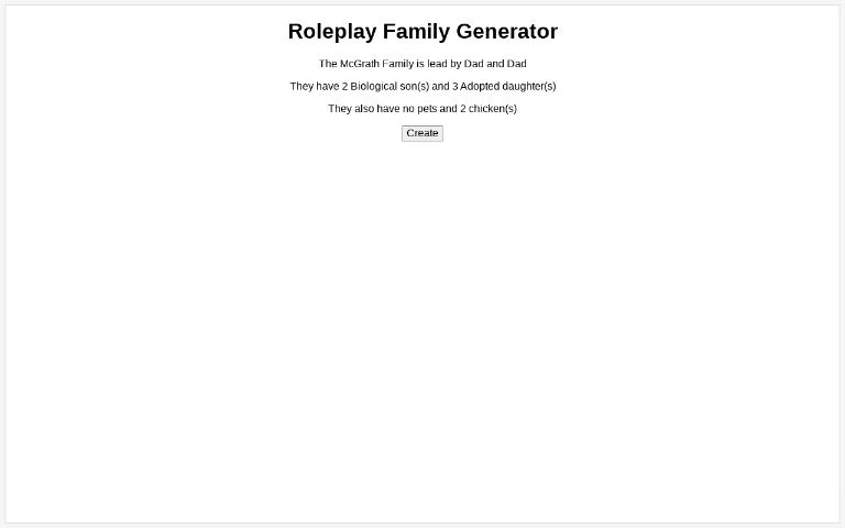 Roleplay Family Generator