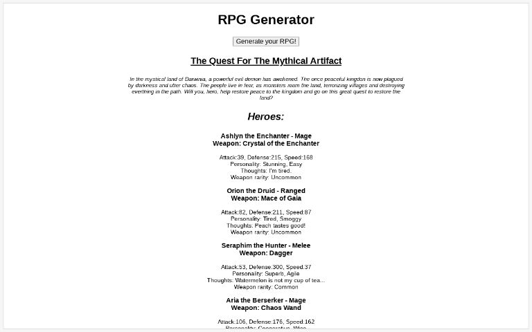 Rpg Generator 