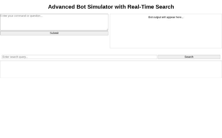 Advanced Bot Simulator with Real-Time Search ― Perchance Generator