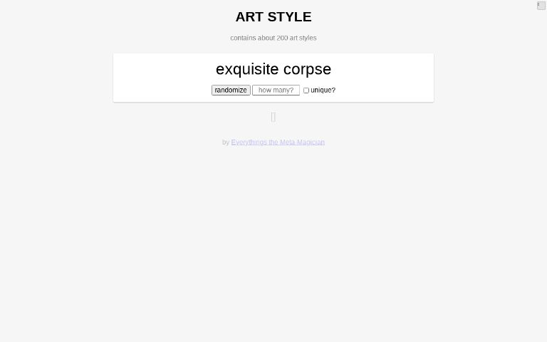 ART STYLE ― Perchance Generator