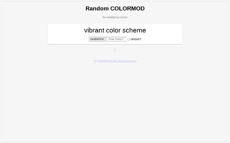 Random COLORMOD ― Perchance Generator