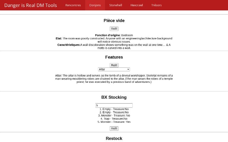 Donjons ― Perchance Generator