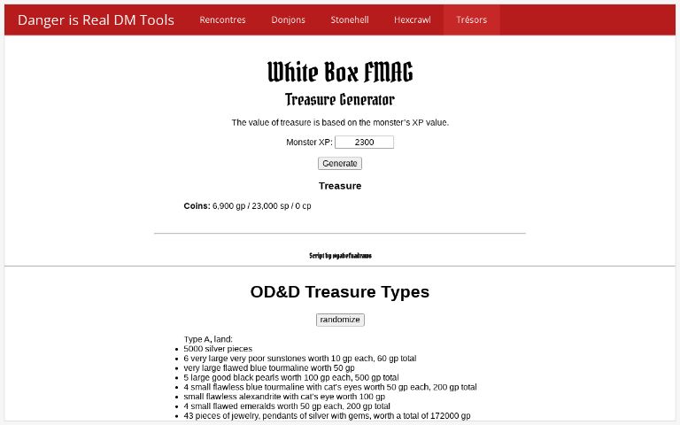 Générateur de Trésors ― Perchance Generator