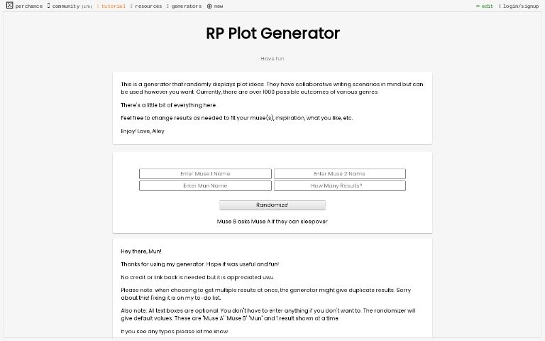 RP Plot Generator