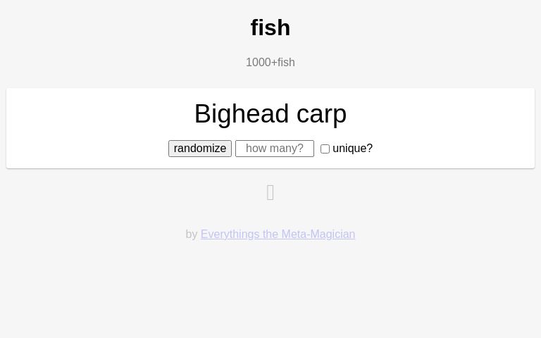 fish ― Perchance Generator