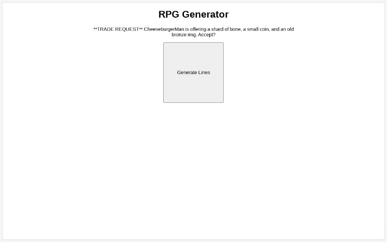 RPG Generator
