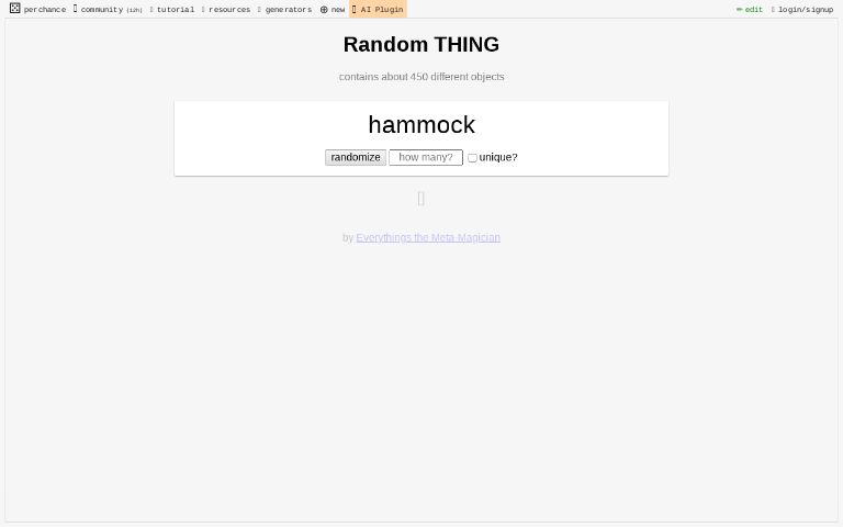 Random THING ― Perchance Generator