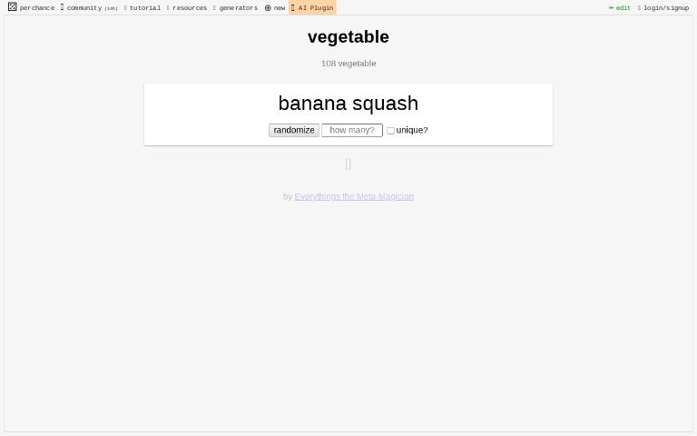 vegetable ― Perchance Generator