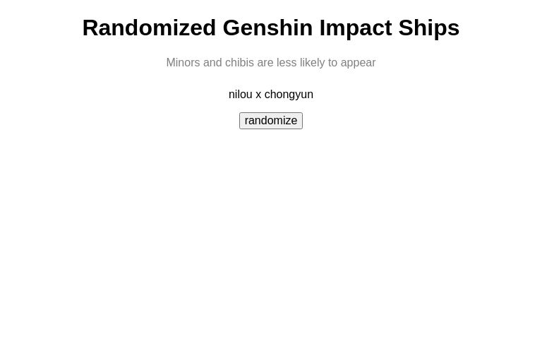 Randomized Genshin Impact Ships ― Perchance Generator