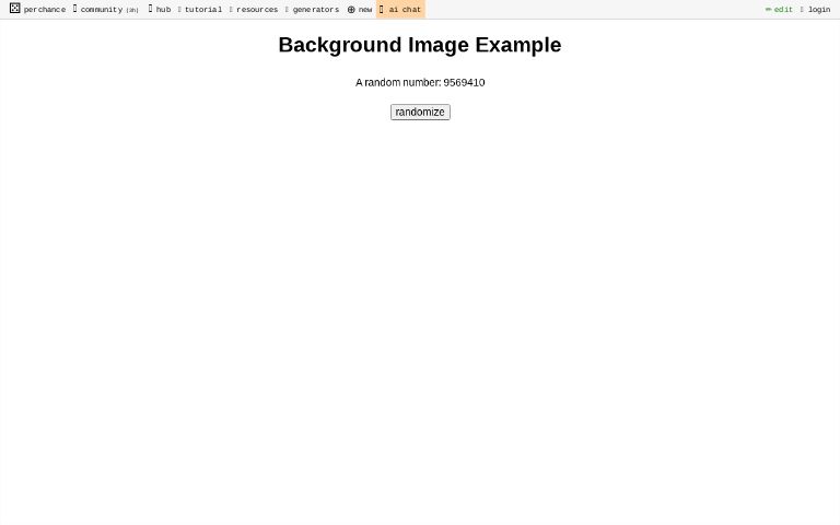 Background Image Example ― Perchance Generator