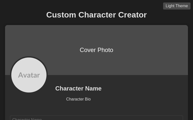 Custom Character Creator ― Perchance Generator