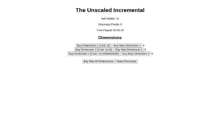 The Unscaled Incremental ― Perchance Generator