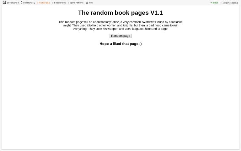 The random book pages V1.1 ― Perchance Generator