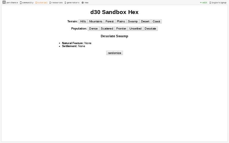 d30 Sandbox Hex ― Perchance Generator