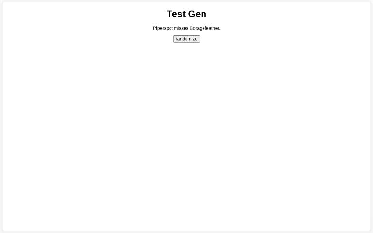 Test Gen ― Perchance Generator