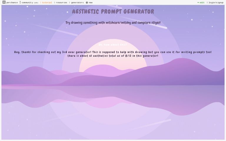 Aesthetic Prompt Generator