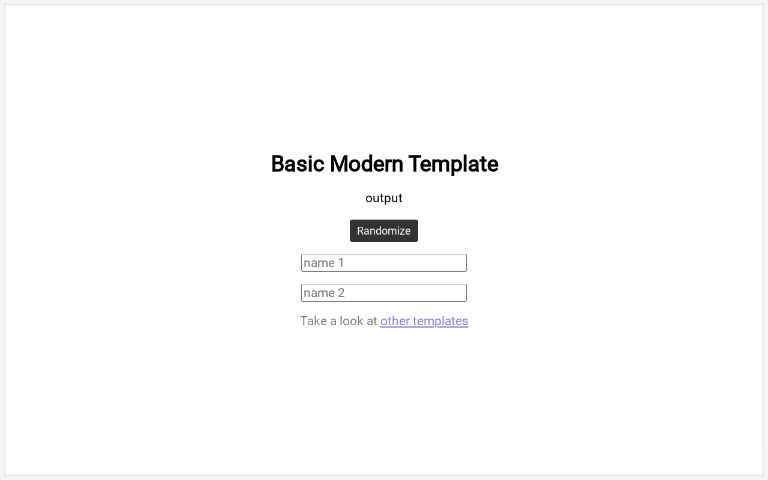 Basic Modern Template ― Perchance Generator