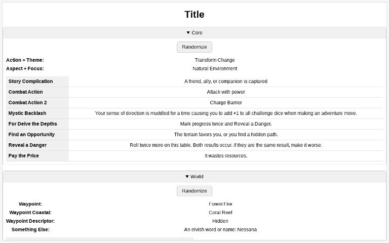 Title ― Perchance Generator