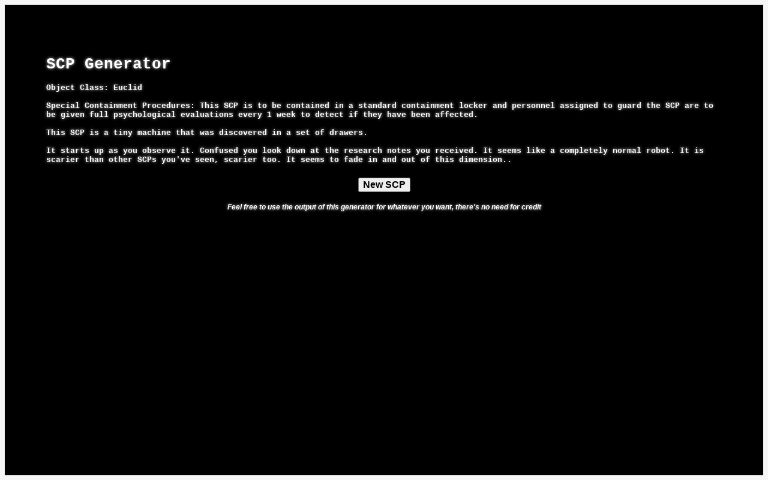 SCP Generator