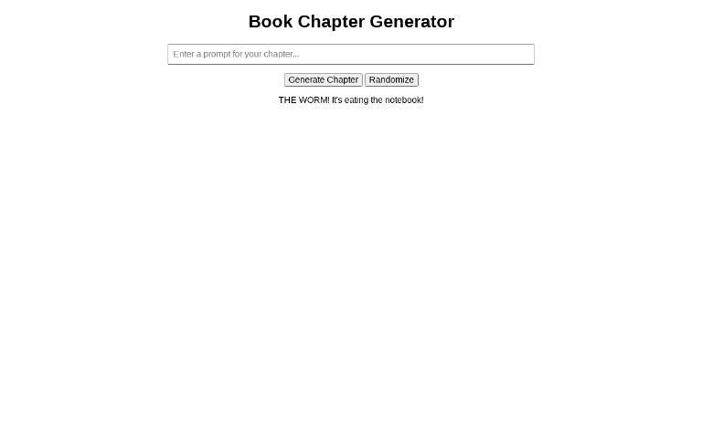 Book Chapter Generator