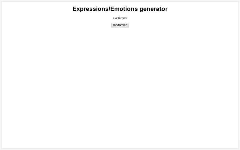 Expressions/Emotions generator