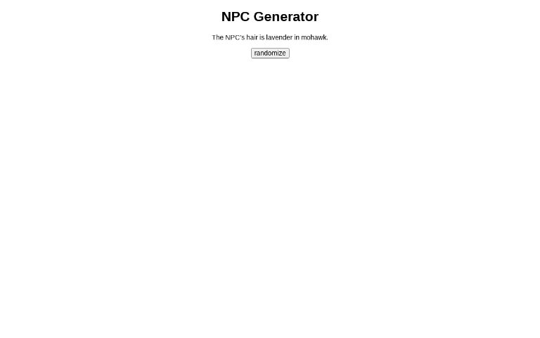 NPC Generator
